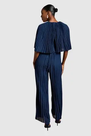 Coast Pleated Wrap Front Georgette Jumpsuit