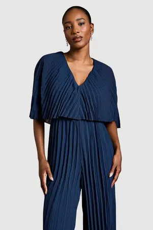 Coast Pleated Wrap Front Georgette Jumpsuit