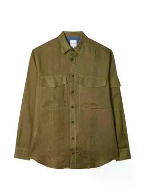 Paul Smith Linen Patch-pocket Shirt - Green
