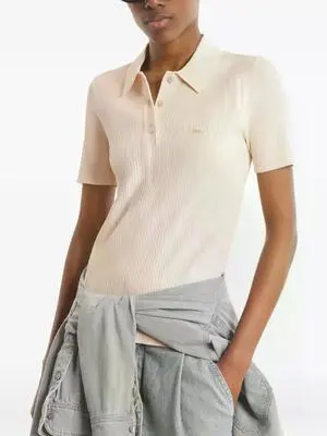 Maison Kitsuné Ribbed Knit Polo Shirt