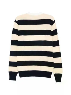 Aspesi Striped V-neck Cardigan - Blue