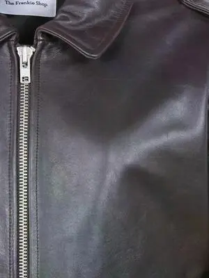 THE FRANKIE SHOP Viper Leather Jacket - Brown