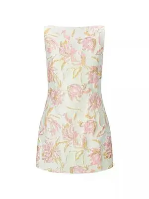 Staud Floral Mini Dress - Blue
