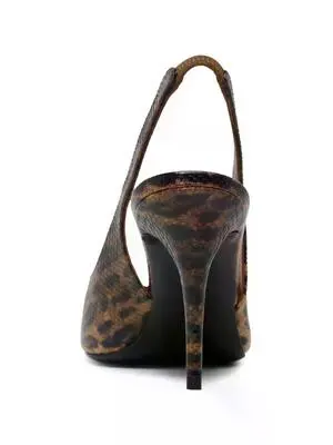 Amina Muaddi Anok Slingback Pumps - Neutrals