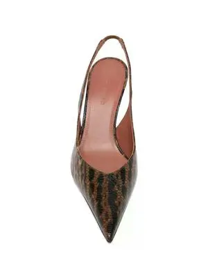 Amina Muaddi Anok Slingback Pumps - Neutrals