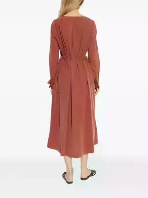 Max Mara V-neck Tie Midi Dress