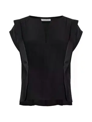 Max Mara V-neck Panel Blouse