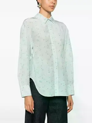 Victoria Beckham Floral Print Long-sleeve Shirt