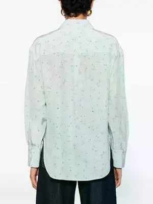 Victoria Beckham Floral Print Long-sleeve Shirt