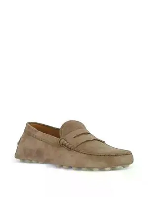 TOD'S Gommino Suede Loafers - Neutrals