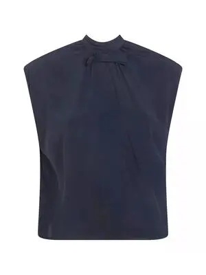 DRHOPE Bow-detail Sleeveless Blouse - Black