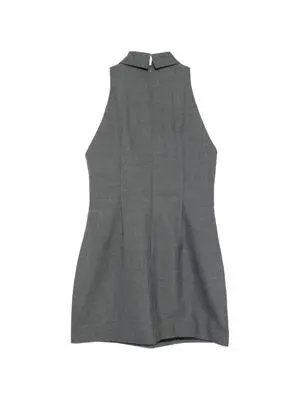 AO YES Contrast-collar Sleeveless Dress