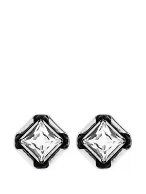 Givenchy Deconstructed Crystals Square Earrings - Silver