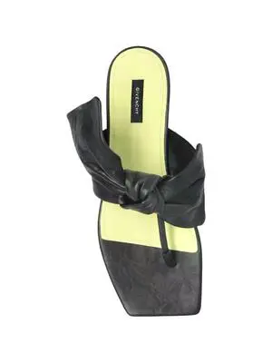 Givenchy Boudoir Knotted Leather Flat Sandals - Black