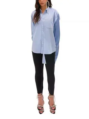 AREA Deconstructed Shirt With Frayed-edge Detailing