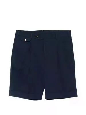 PT TORINO Pleated-detail Turn-up Shorts