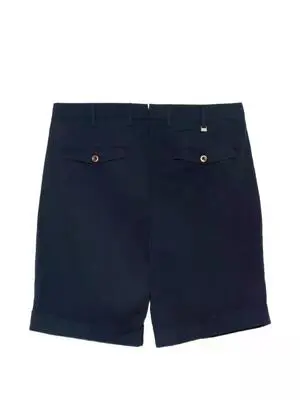 PT TORINO Pleated-detail Turn-up Shorts