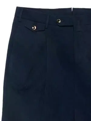 PT TORINO Pleated-detail Turn-up Shorts