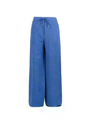 Max Mara Pelota Drawstring-waist Trousers - Blue