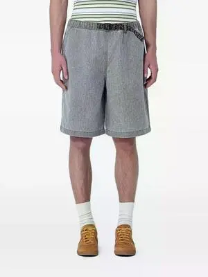 BRAIN DEAD Belted Cotton Shorts - Brown
