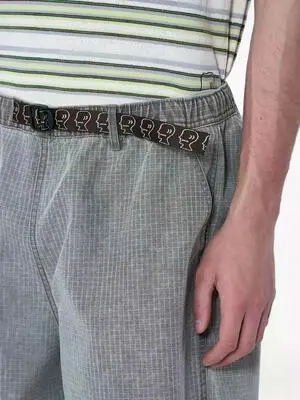 BRAIN DEAD Belted Cotton Shorts - Brown