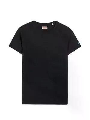 STRETCH FRAISE Ribbed Short-sleeve T-shirt