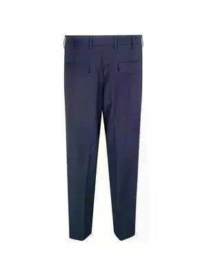 MYTHS Pressed-crease Wool Trousers - Blue