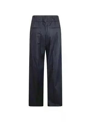 MYTHS Elasticated-waistband Pressed-crease Trousers