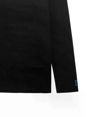 Stretch Waffle-knit Long-sleeve T-shirt