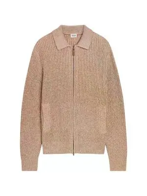 TOD'S Ribbed-knit Zip-up Cardigan