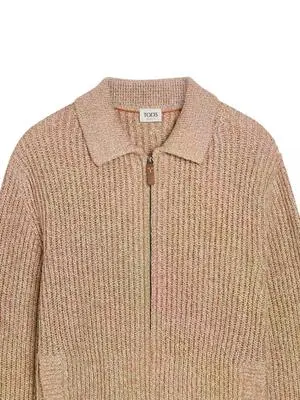 TOD'S Ribbed-knit Zip-up Cardigan