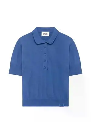 Alpha Studio Knitted Short-sleeved Polo Shirt