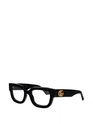 Gucci Double G Square-frame Glasses - Black