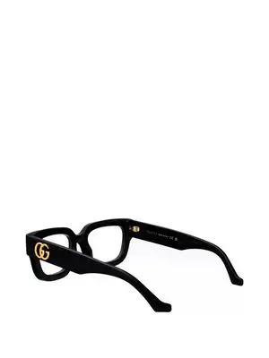Gucci Double G Square-frame Glasses - Black