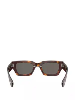 Oliver Spencer Edition 6 Rectangle-frame Sunglasses - Brown