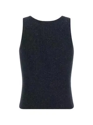 Brunello Cucinelli Ribbed Sparkling Knit Tank Top