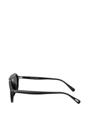 Oliver Spencer Estin Pilot-frame Sunglasses - Black