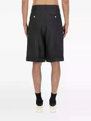 Jacquemus Le Pastro Pleated Knee Length Shorts - Grey