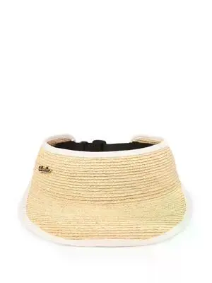 Borsalino Jenny Straw Woven Visor - Neutrals