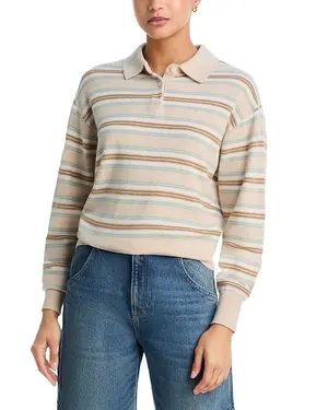 Guest In Residence Cashmere Polo Sweater - Stone Combo