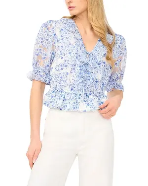 Ted Baker London Clarise Ruffle Trim V-neck Blouse