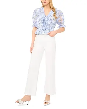 Ted Baker London Clarise Ruffle Trim V-neck Blouse