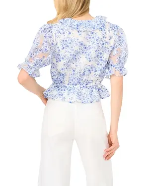 Ted Baker London Clarise Ruffle Trim V-neck Blouse