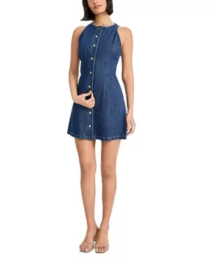 Maggy London Sleeveless Button-front Mini Dress