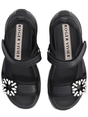 ROGER VIVIER Sandalo Viv' On The Run Sandals - Black