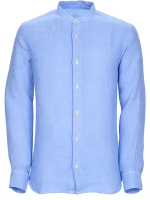 120% Lino Linen Shirt - Azure