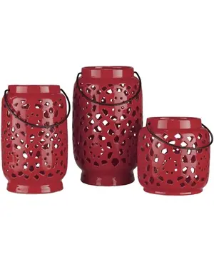 Livabliss Avery Lantern - Red