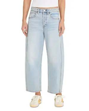 Good American Vintage High Rise Barrel Ankle Jeans - Indigo