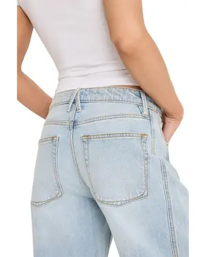 Good American Vintage High Rise Barrel Ankle Jeans - Indigo