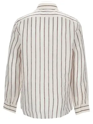 Brunello Cucinelli Camcia In Lino - Multicolour